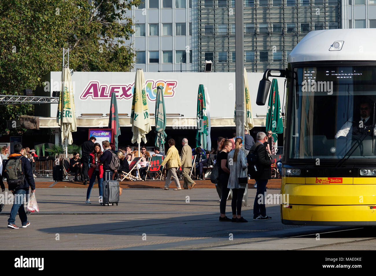 Berlin Alexander Square world time clock Stock Photo - Alamy