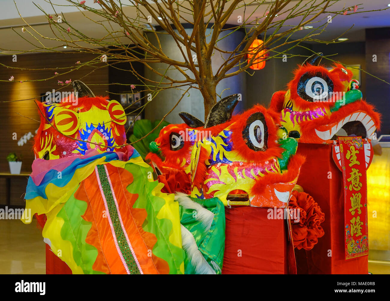 Traditional dancing lion hi-res stock photography and images - Alamy