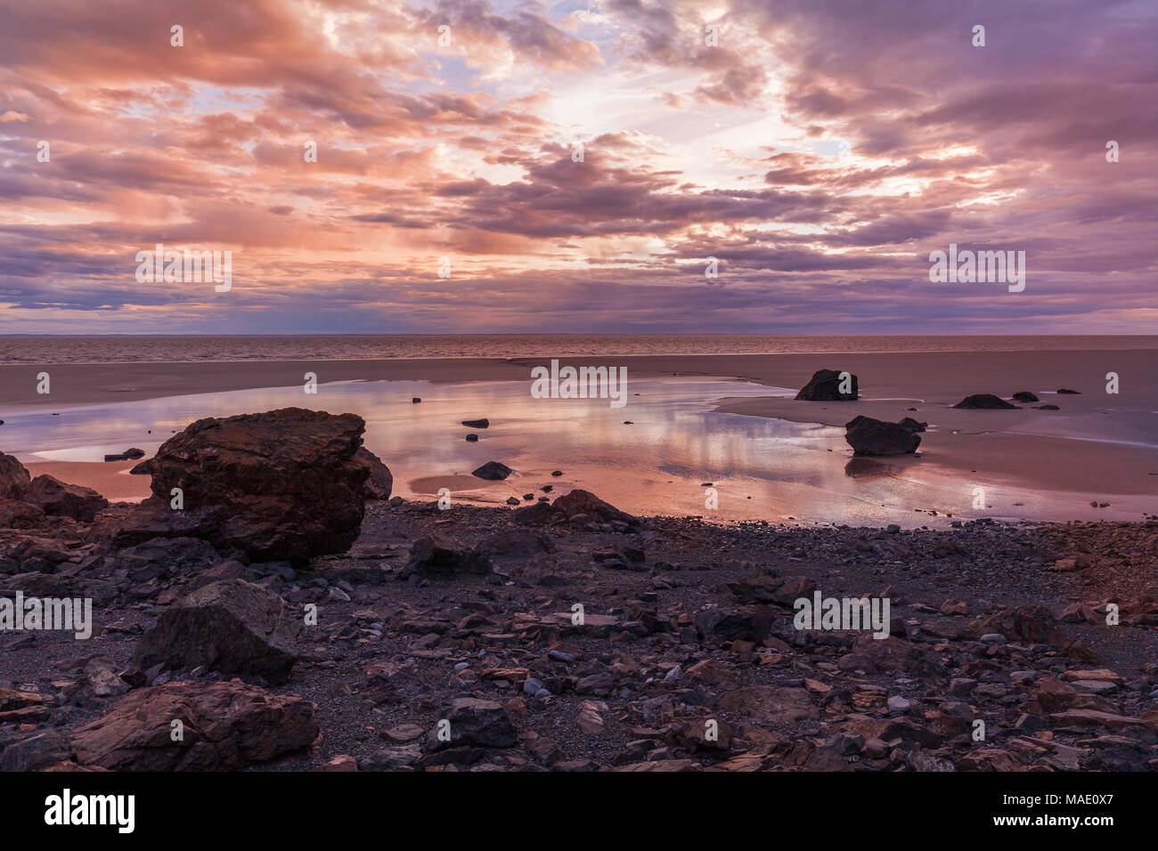 Sunset Along Cook Inlet Alaska Stock Photo - Alamy