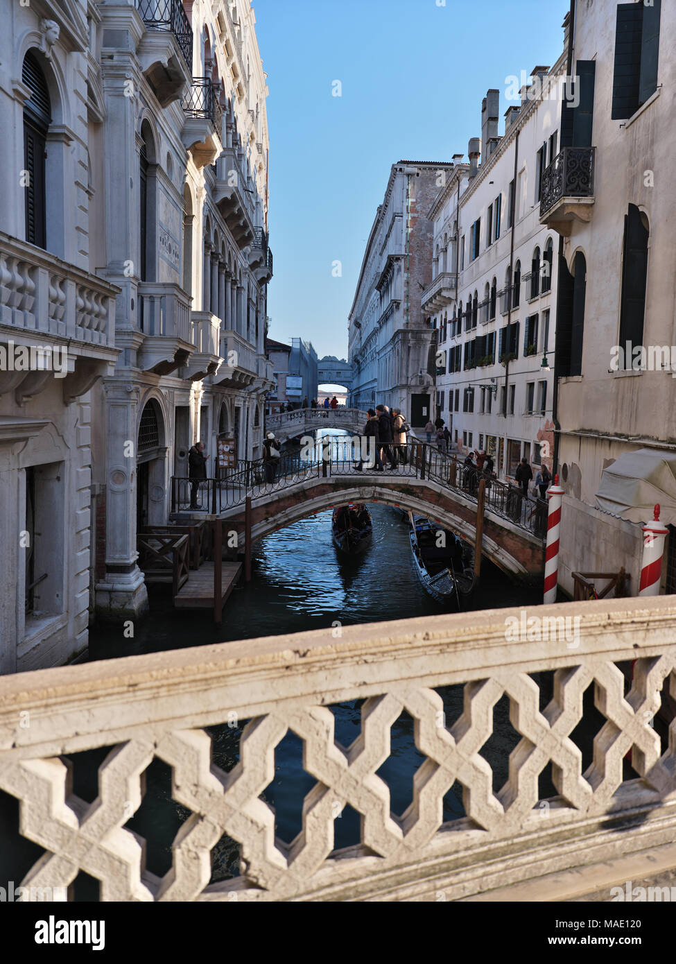 Bridges over a Venetian canal Stock Photo - Alamy