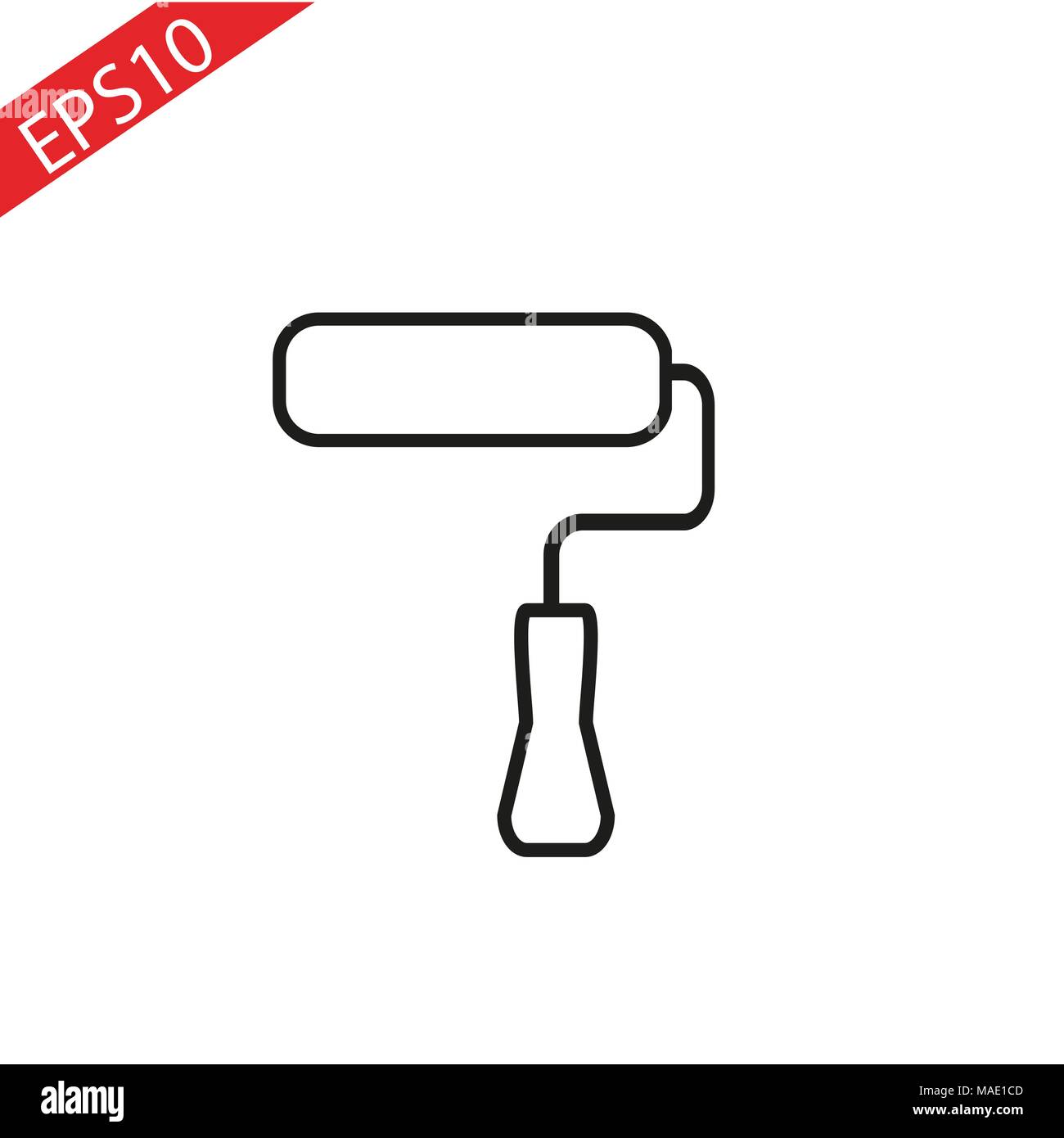 paint roller icon. Element of construction tools for mobile concept and ...