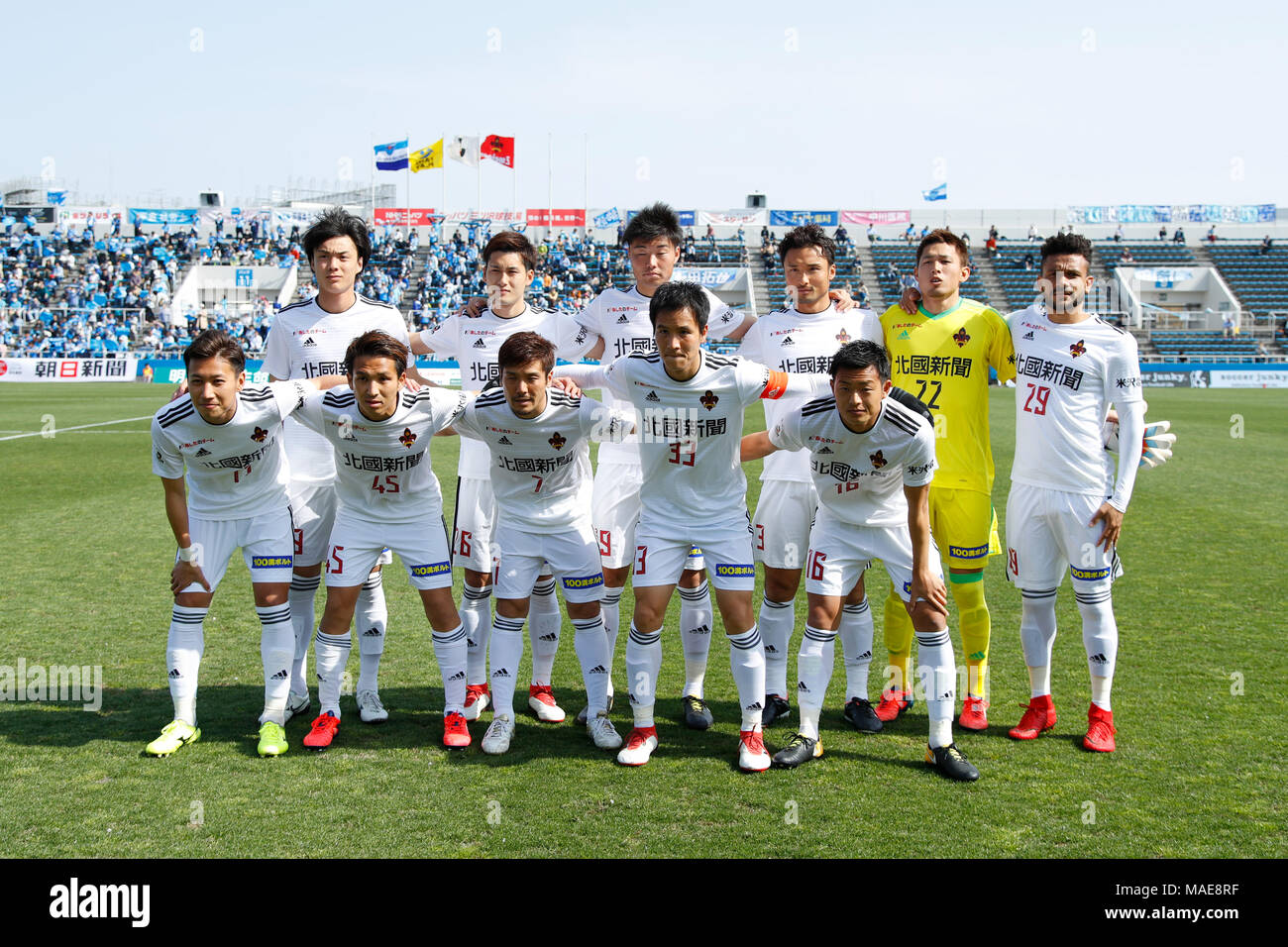 Zweigen Kanazawa team group line-up, APRIL 1, 2018 Football/Soccer : 2018 J2 League match ...