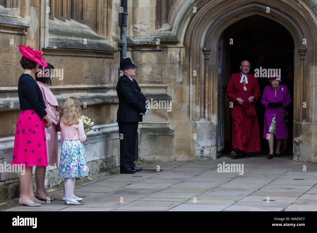 Windsor, UK. 1st April, 2018. Amelia Vivian and Madeleine Carleston ...