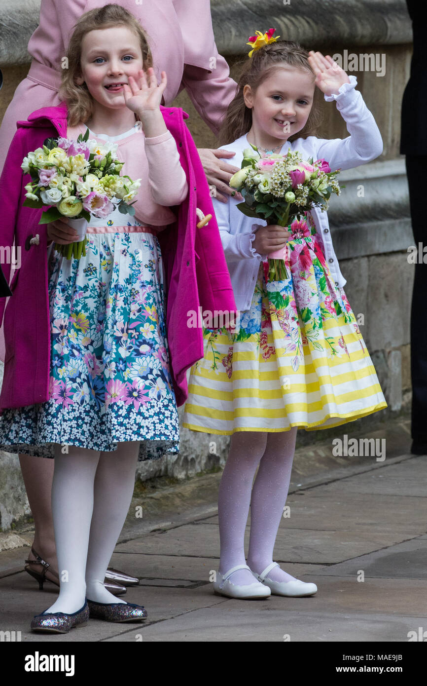 Windsor, UK. 1st April, 2018. Amelia Vivian and Madeleine Carleston ...