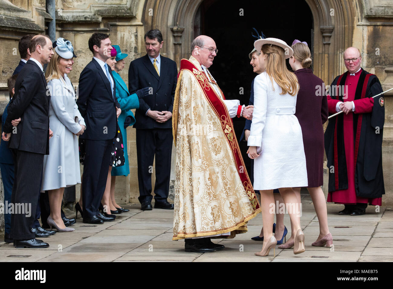 Windsor, UK. 1st April, 2018. The Dean of Windsor, the Rt Revd David ...