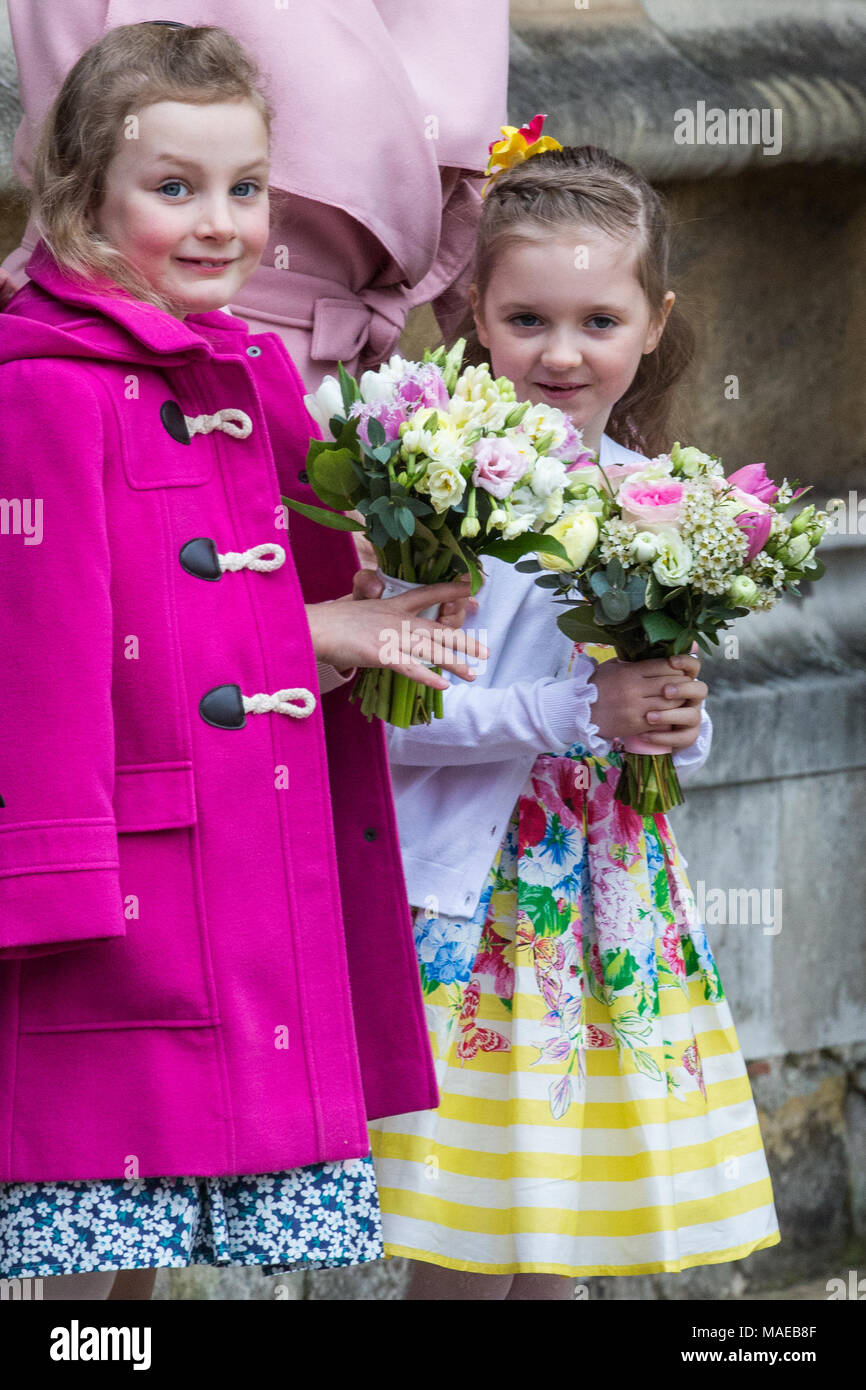 Windsor, UK. 1st April, 2018. Amelia Vivian and Madeleine Carleston ...