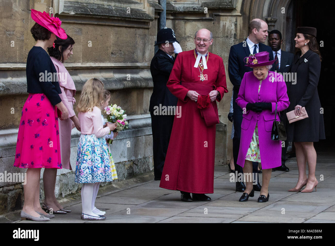 Windsor, UK. 1st April, 2018. Amelia Vivian and Madeleine Carleston ...