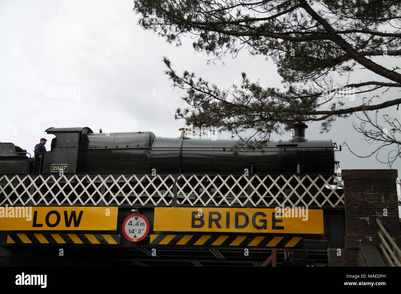 Steam Locomotive 2807 over Bridge Stock Photo - Alamy