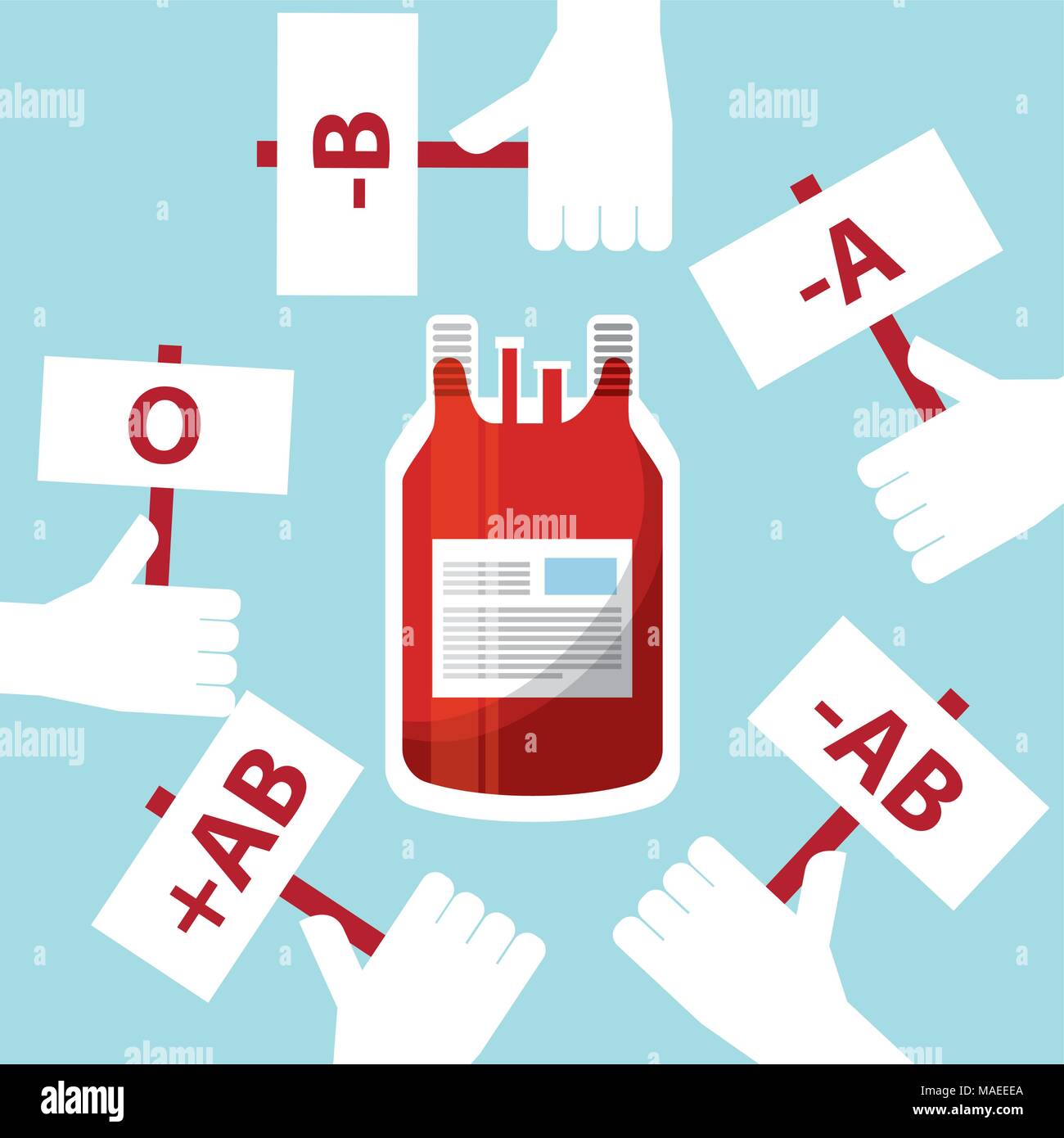 Human blood types Stock Vector Images - Alamy