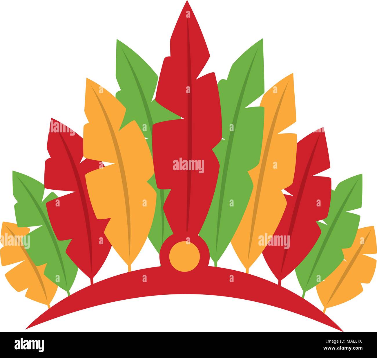 carnival hat with feathers icon vector illustration design Stock Vector ...