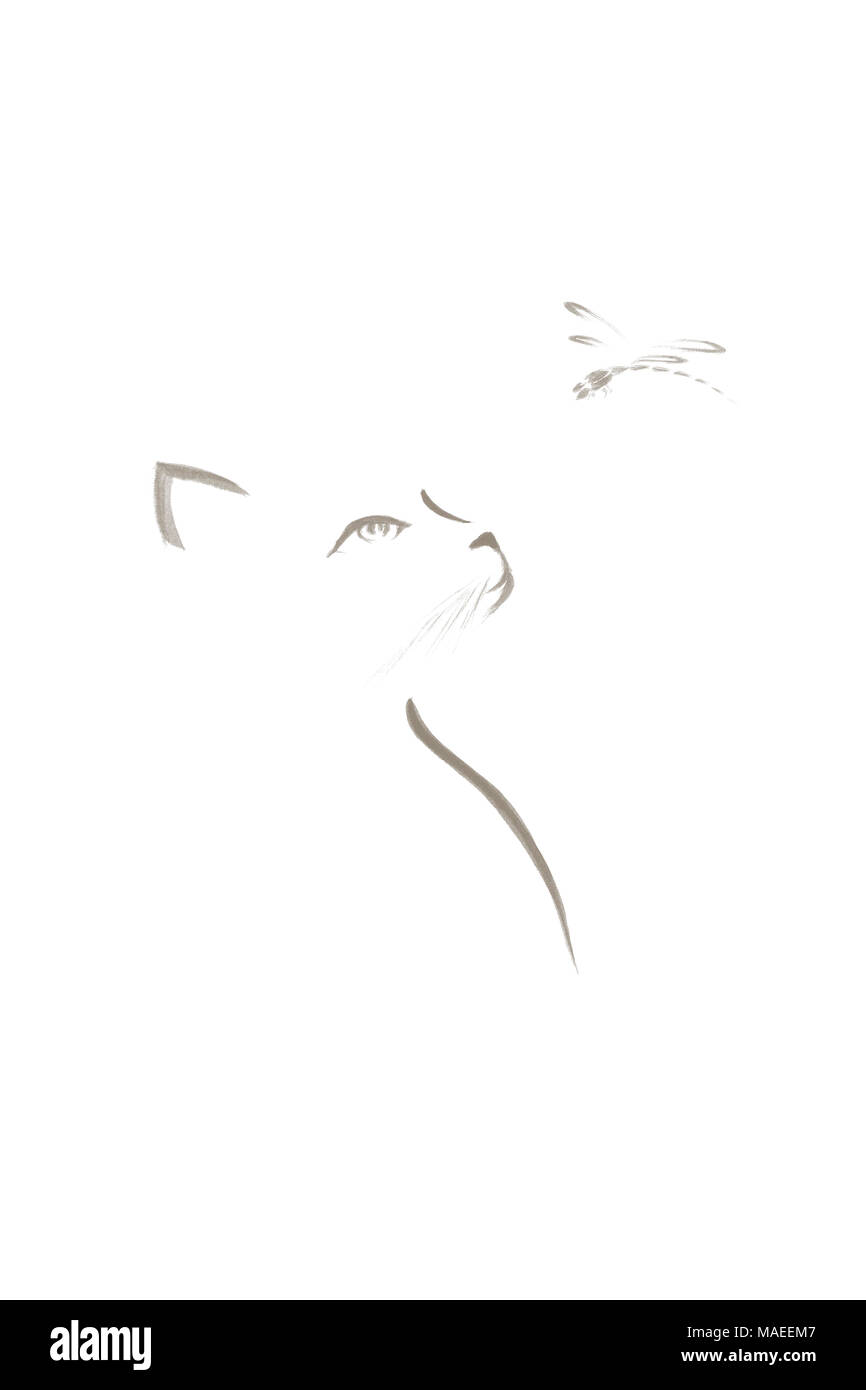 Japanese line paintings hi-res stock photography and images - Alamy