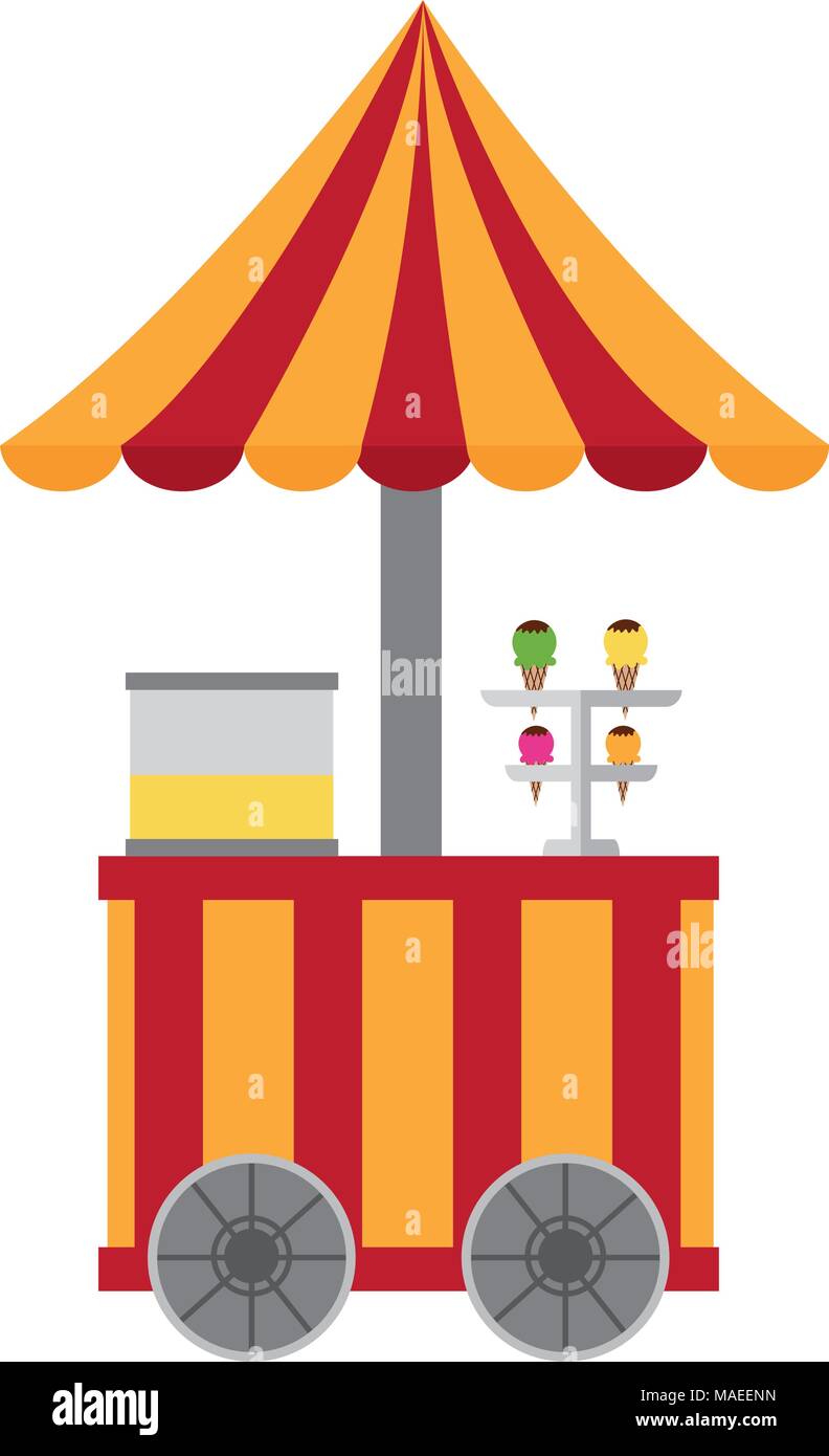 circus ice cream shop vector illustration design Stock Vector Image ...