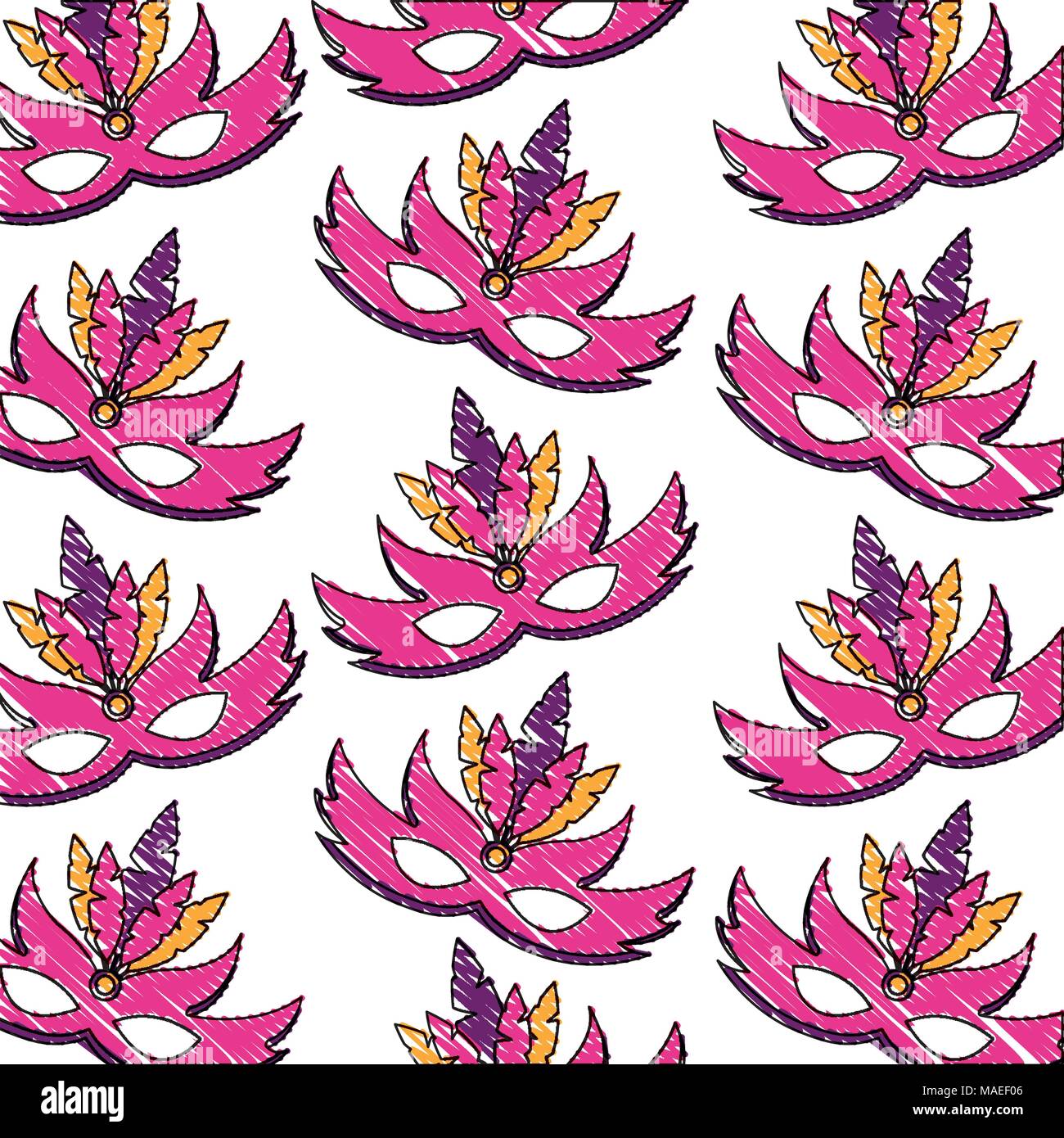 carnival mask pattern background vector illustration design Stock ...