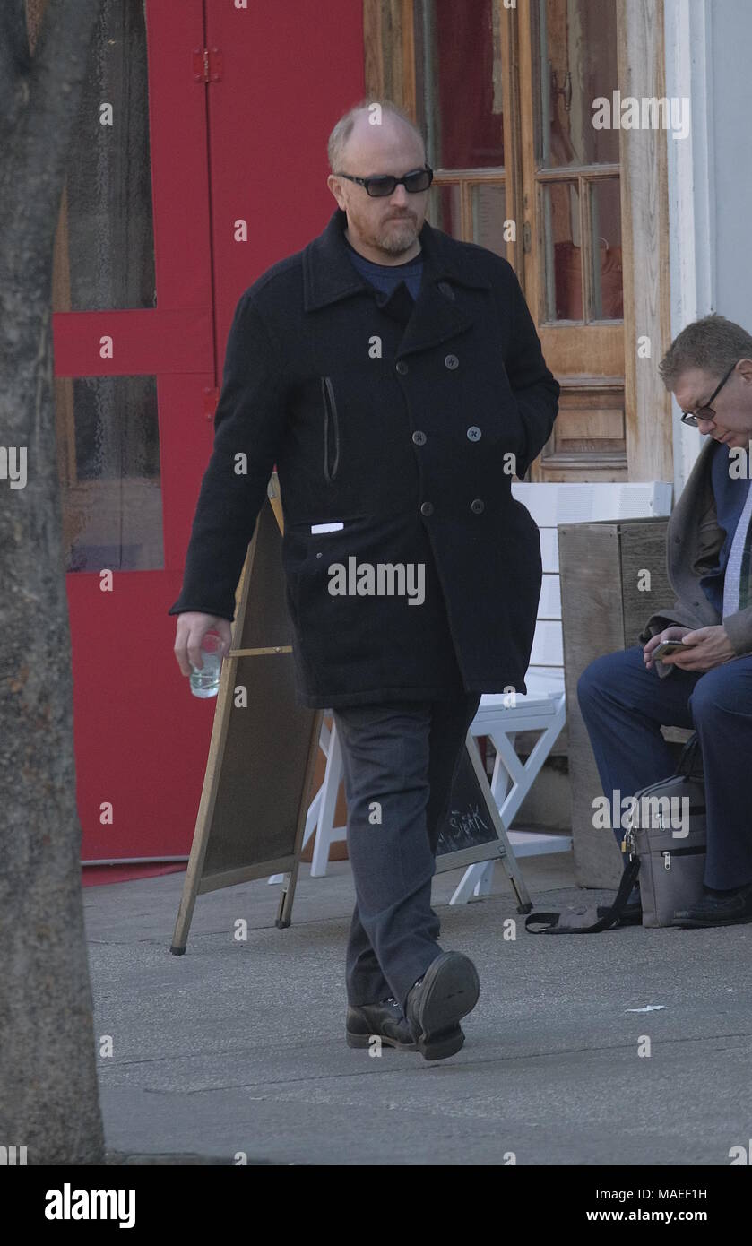 Louis C.K. out walking in SoHo, Manhattan Featuring: Louis CK Where ...