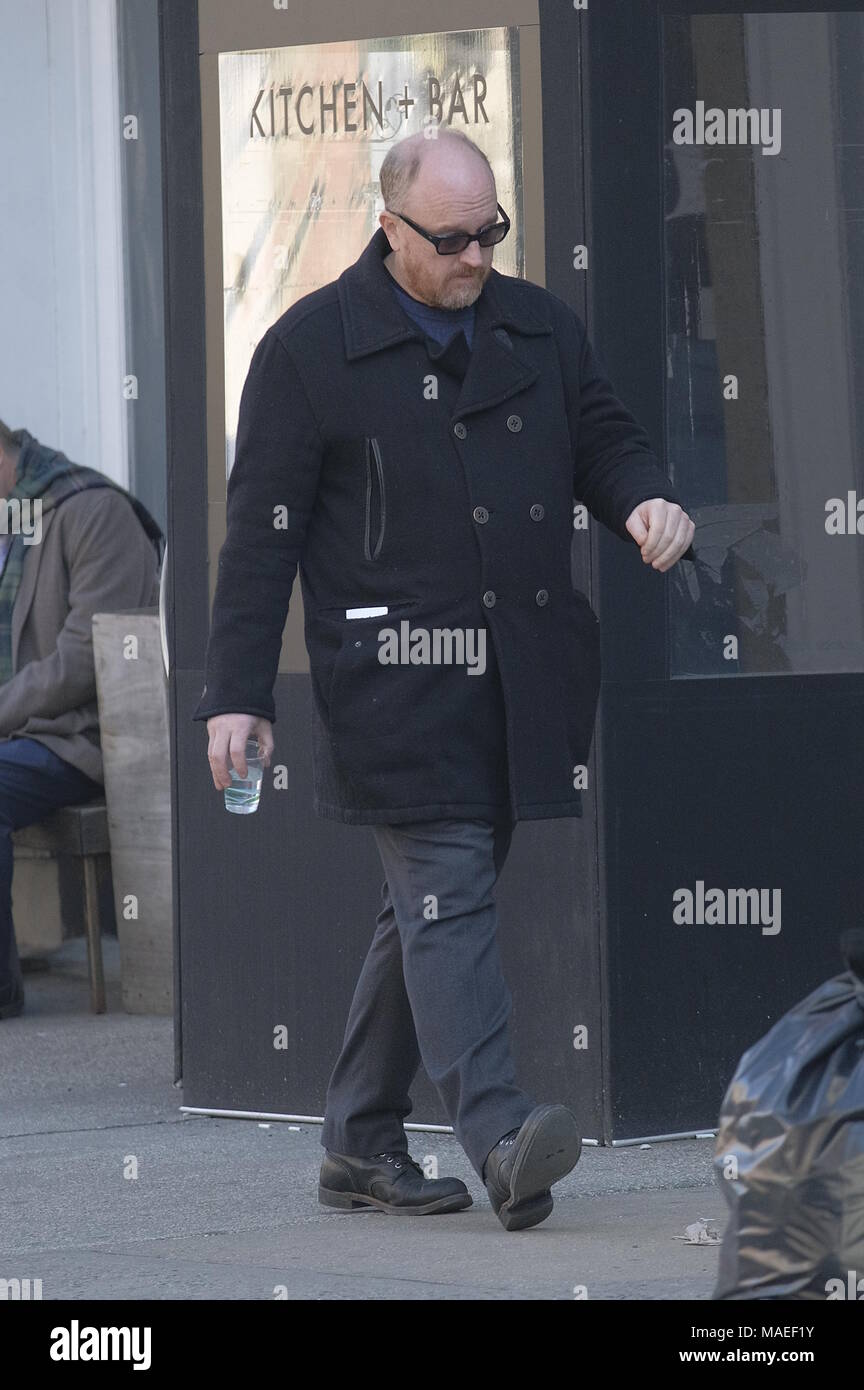 Louis C.K. out walking in SoHo, Manhattan Featuring: Louis CK Where ...