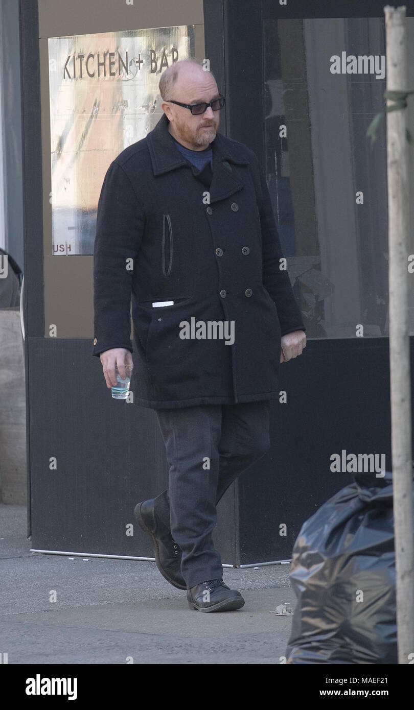 Louis C.K. out walking in SoHo, Manhattan Featuring: Louis CK Where ...