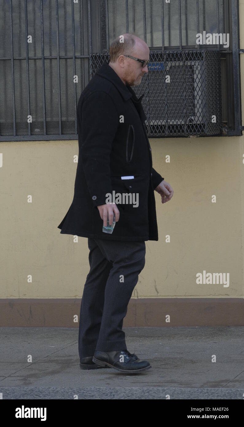 Louis C.K. out walking in SoHo, Manhattan Featuring: Louis CK Where ...