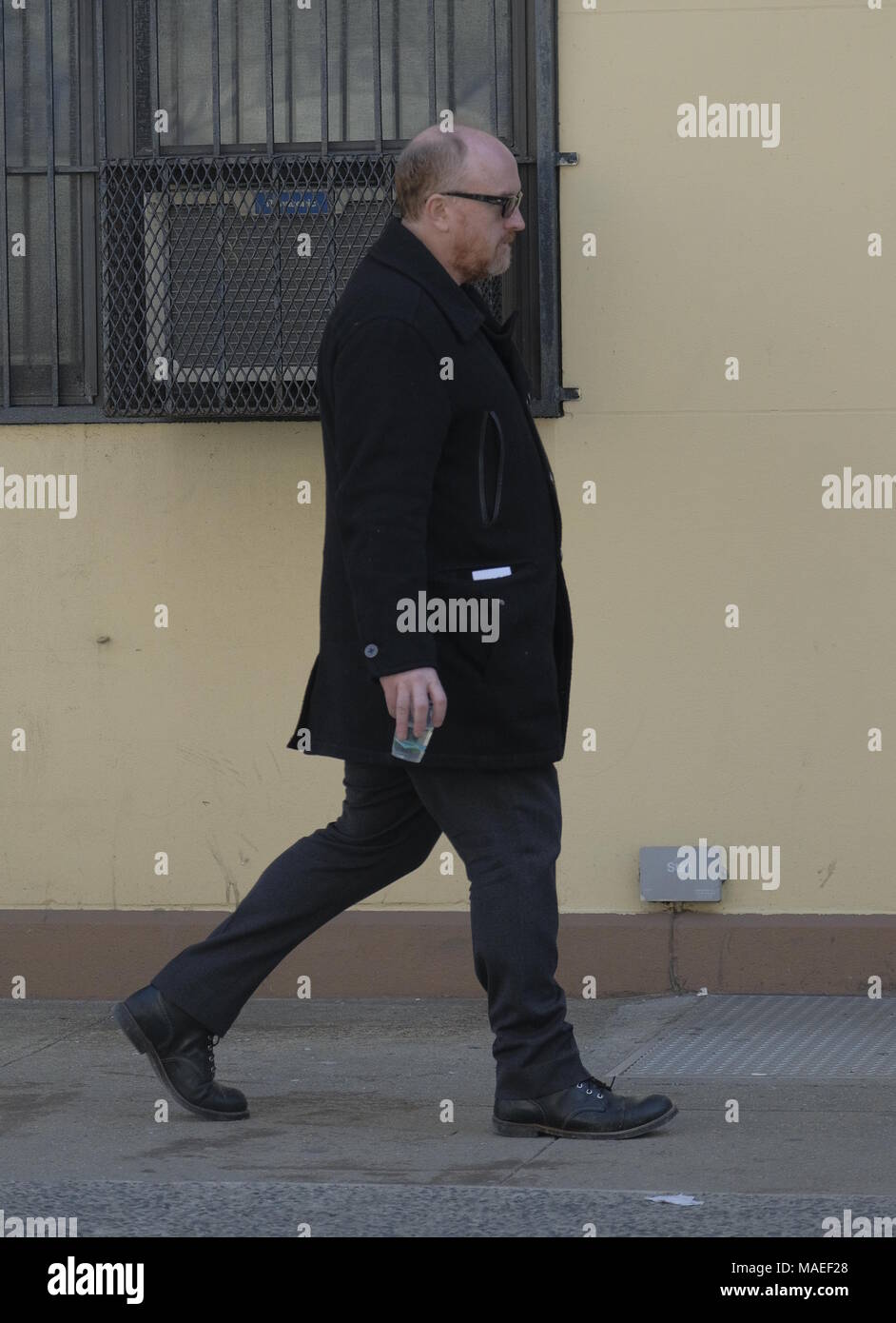 Louis C.K. out walking in SoHo, Manhattan Featuring: Louis CK Where ...
