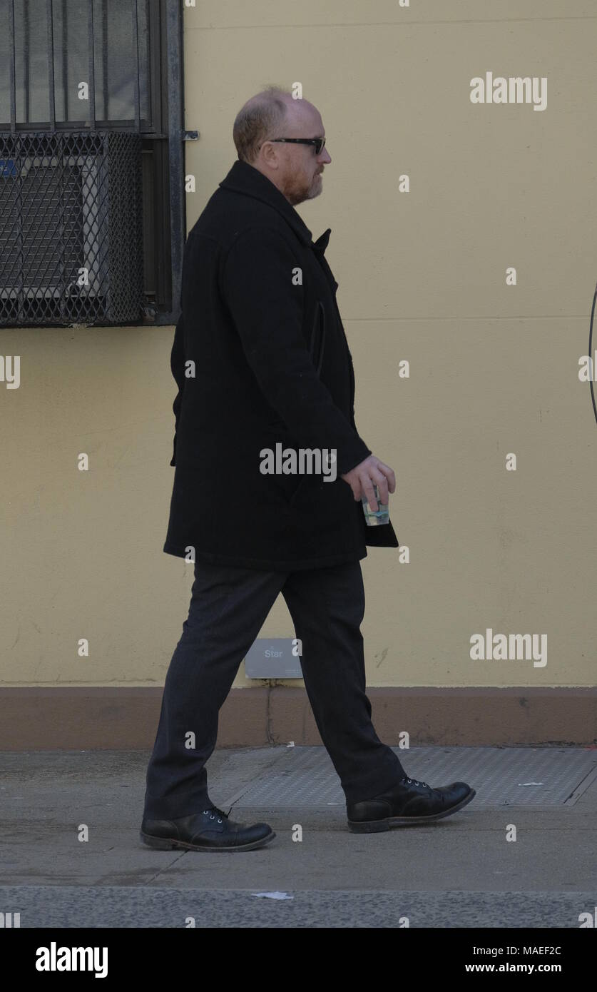 Louis C.K. out walking in SoHo, Manhattan Featuring: Louis CK Where ...