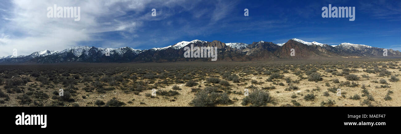 Panorama of Mountain Range in NV Stock Photo - Alamy