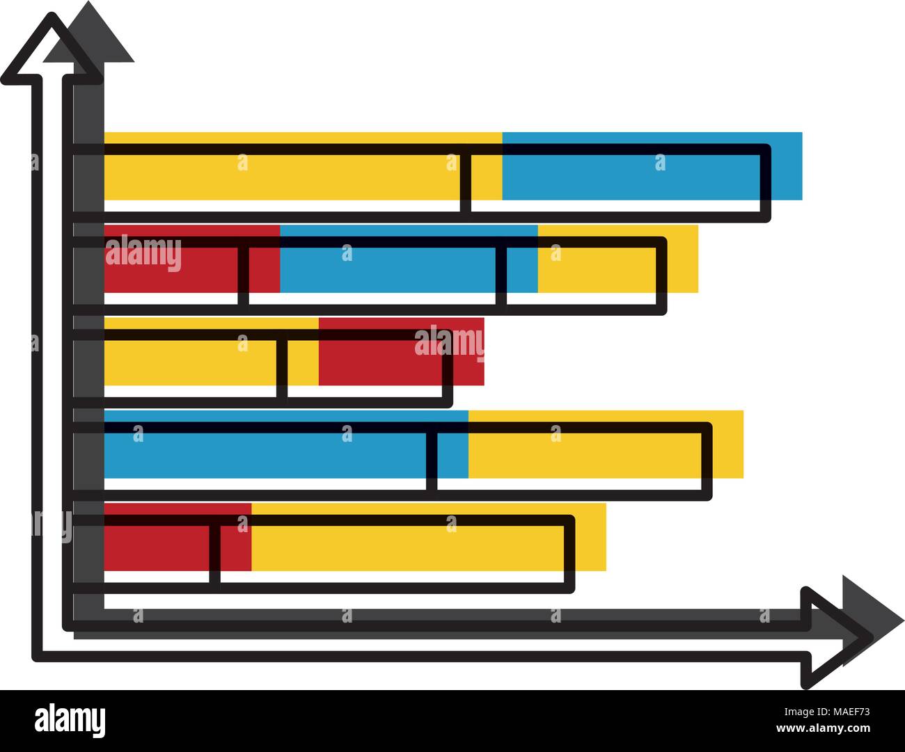 statistics infographic with bars vector illustration design Stock ...