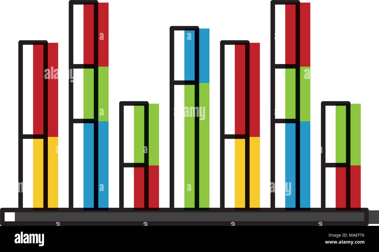 statistics infographic with bars vector illustration design Stock ...
