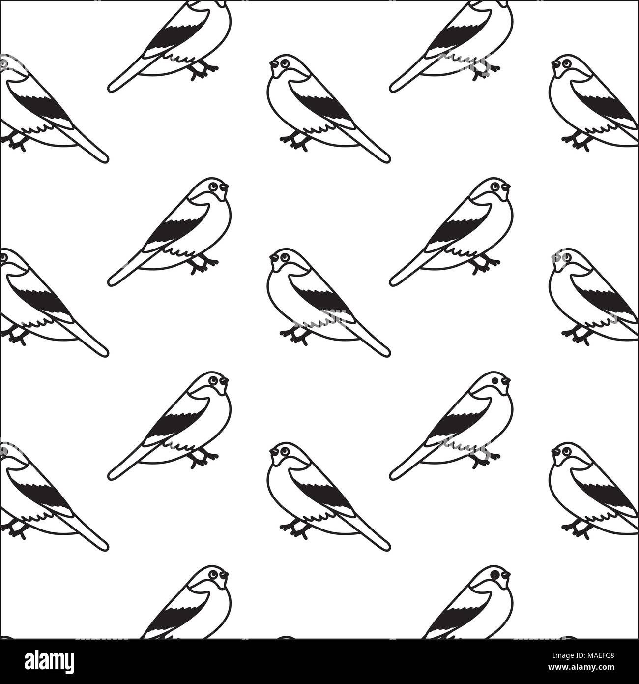 cute decorative birds decoration background vector illustration Stock ...