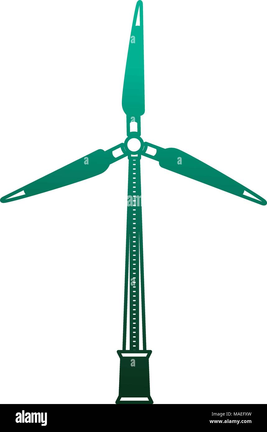 energy renewable turbine wind power vector illustration degraded color ...