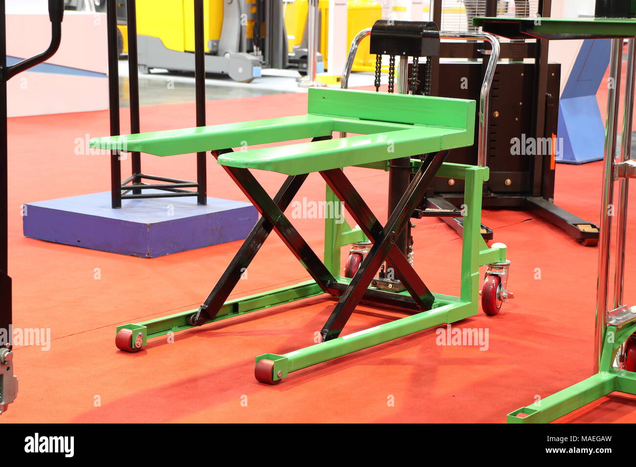 The Industrial handlift equipment for warehouse ; support device Stock ...