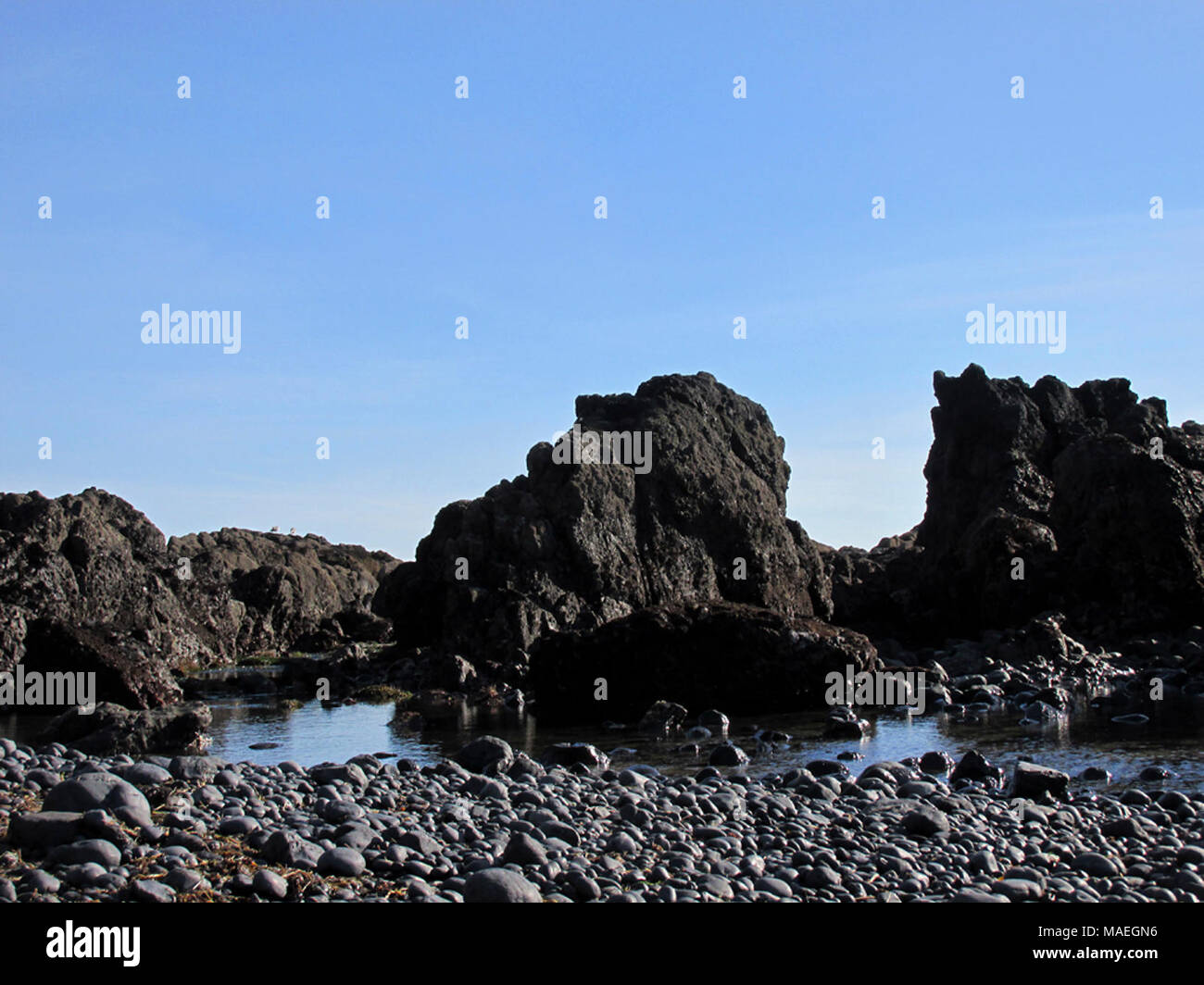 Volcanic Rock at Yaquina Head in OR Stock Photo - Alamy