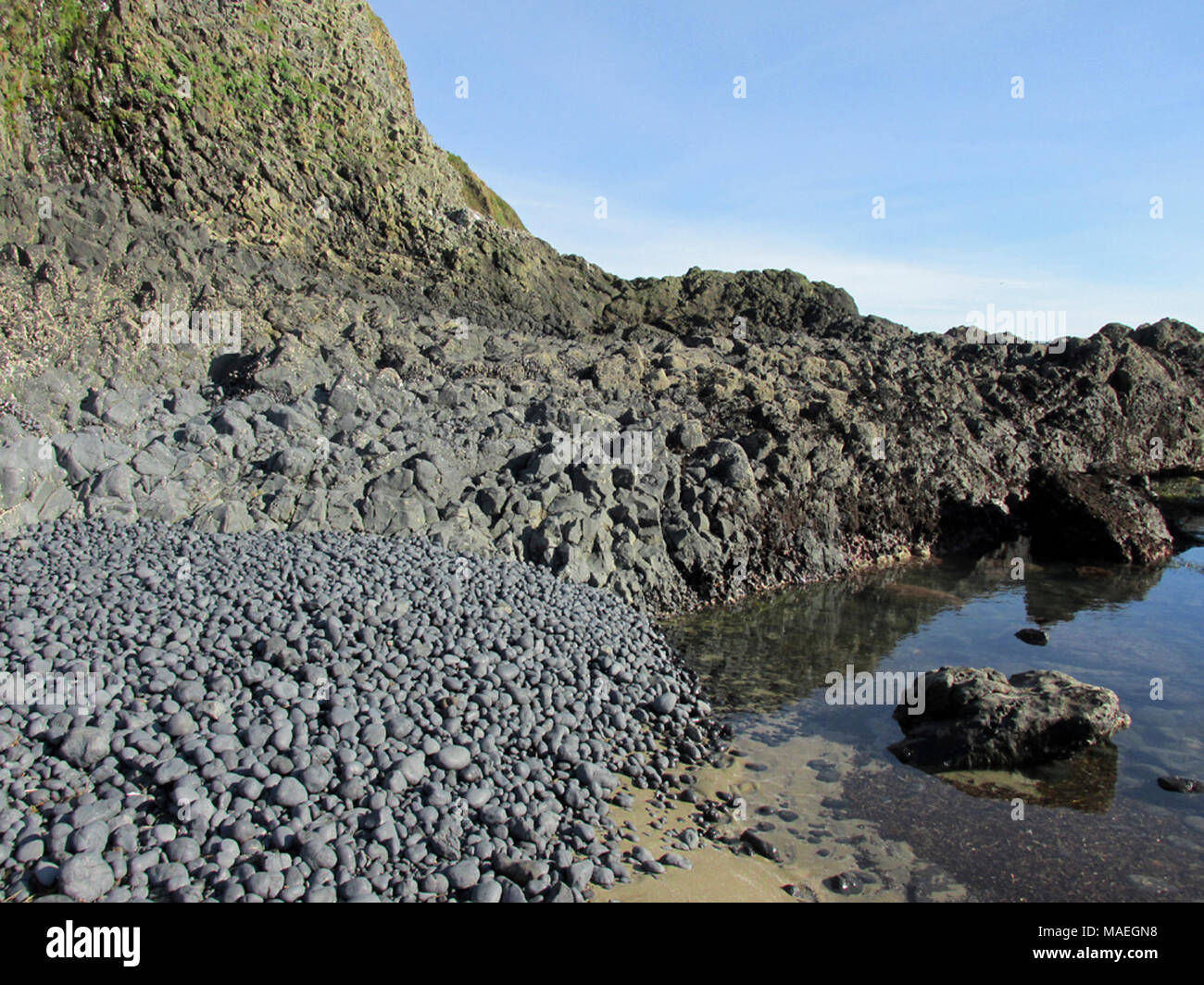 Volcanic Rock at Yaquina Head in OR Stock Photo - Alamy