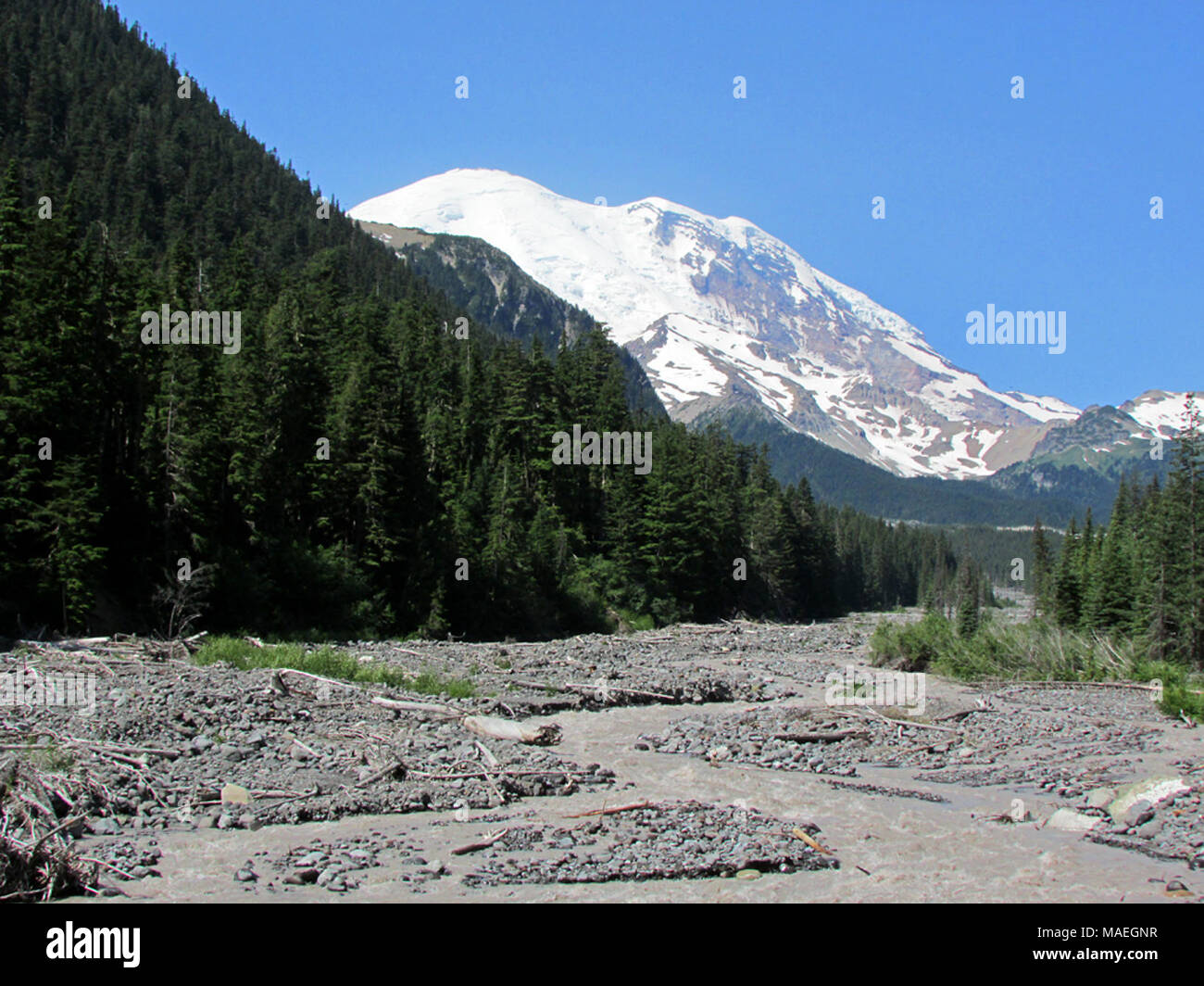 White River at Mt Rainier NP in WA Stock Photo - Alamy