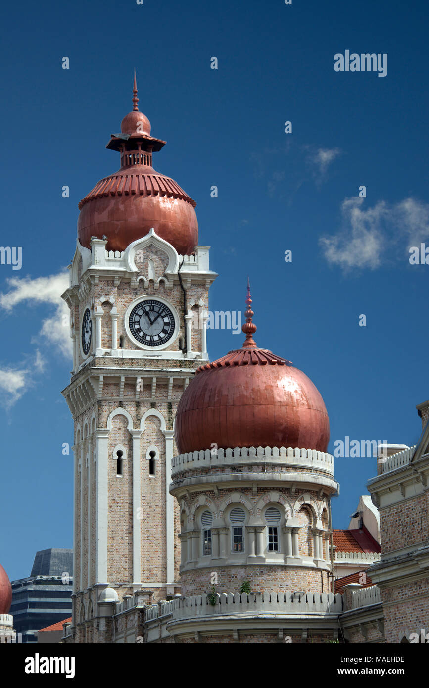 Clock Tower and Dome Sultan Abdul Building Merdeka Square Kuala Lumpur ...