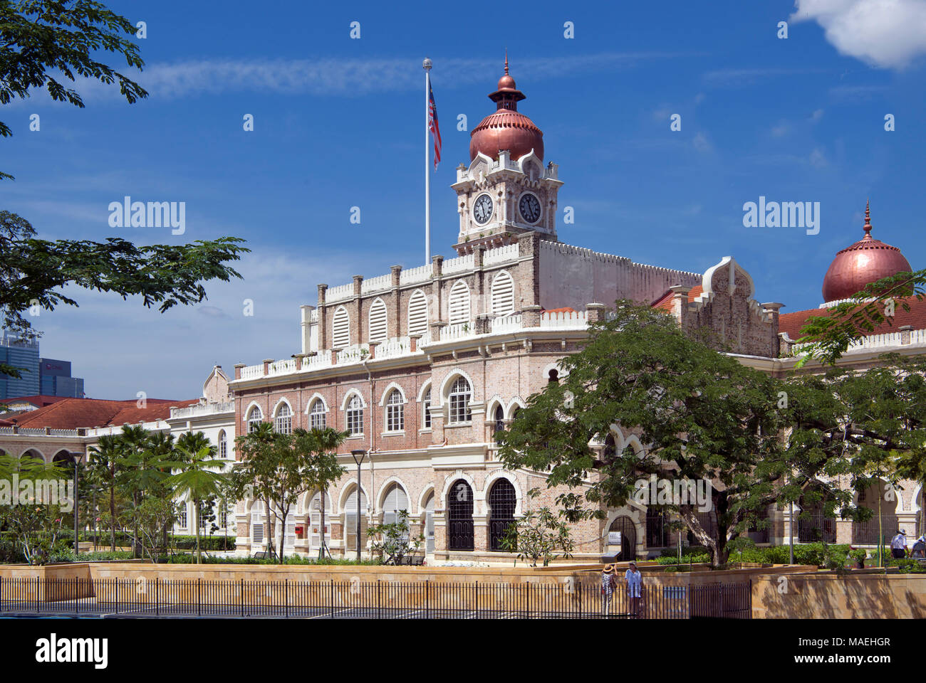 Sultan Abdul Building with clock tower and dome Merdeka Square Kuala ...