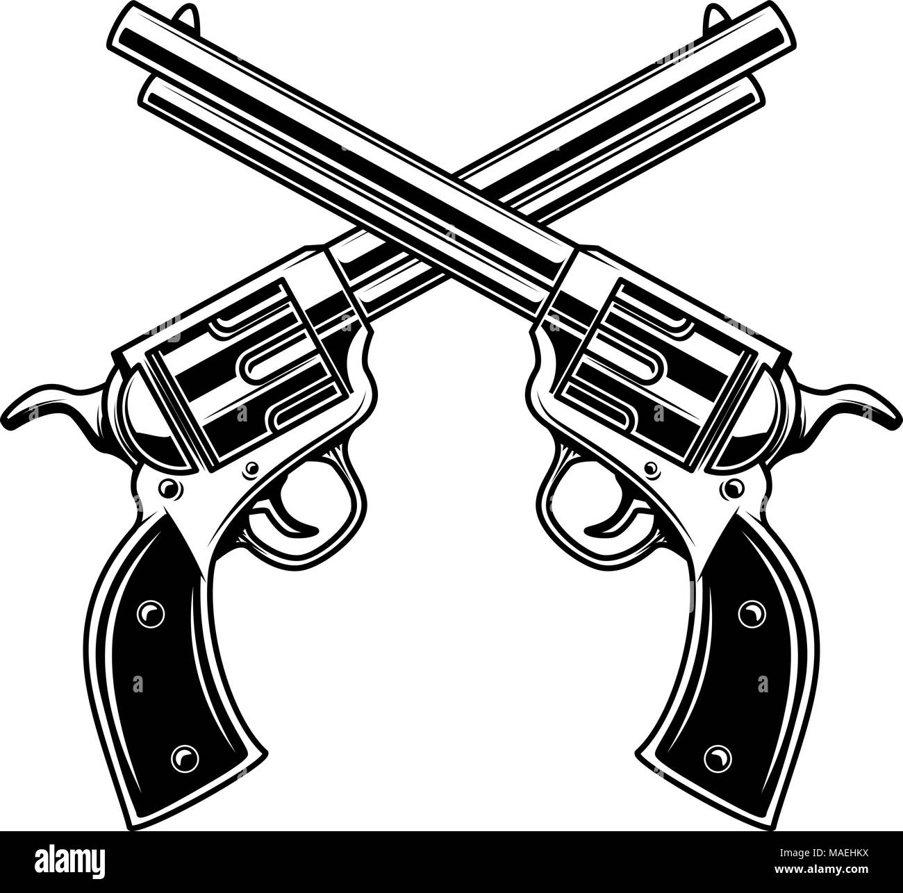 Gekreuzte Revolver Design Clint Peoples' Engraved Smith And Wesson .44