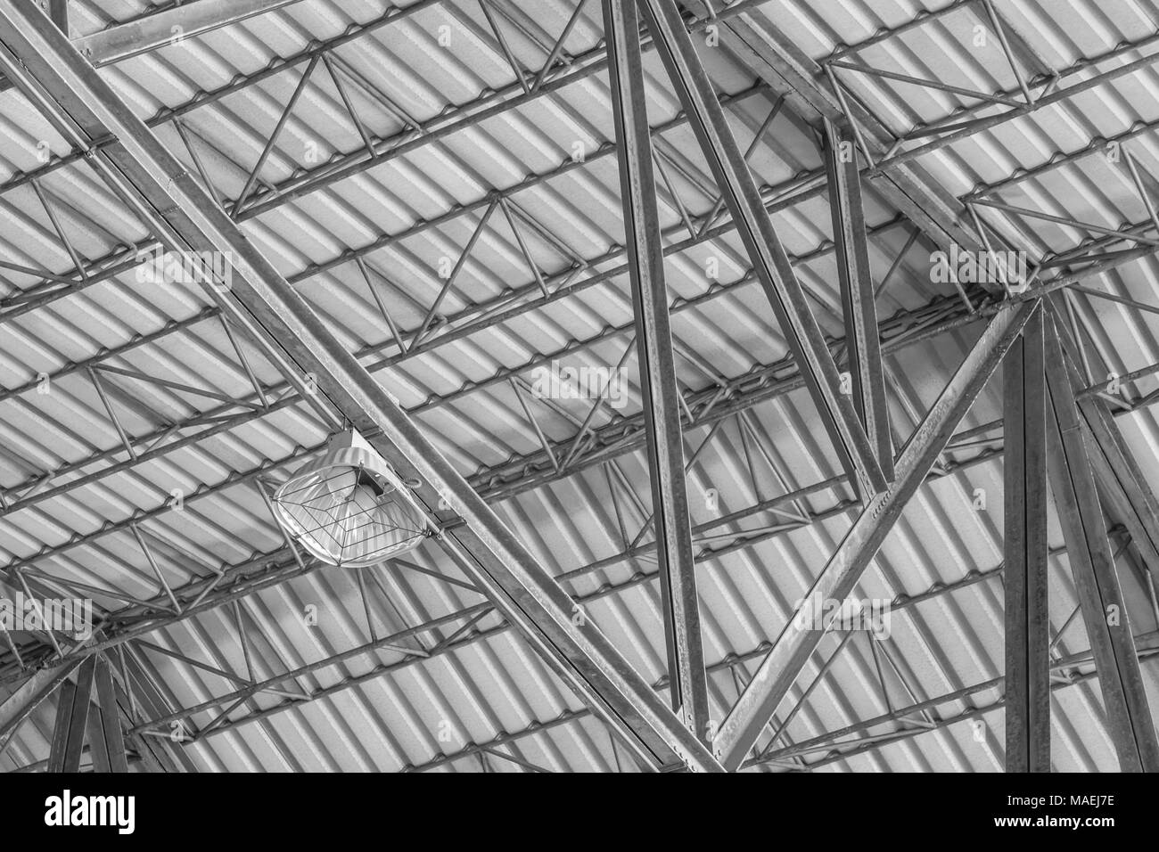Lamp and yellow metal roof Stock Photo - Alamy