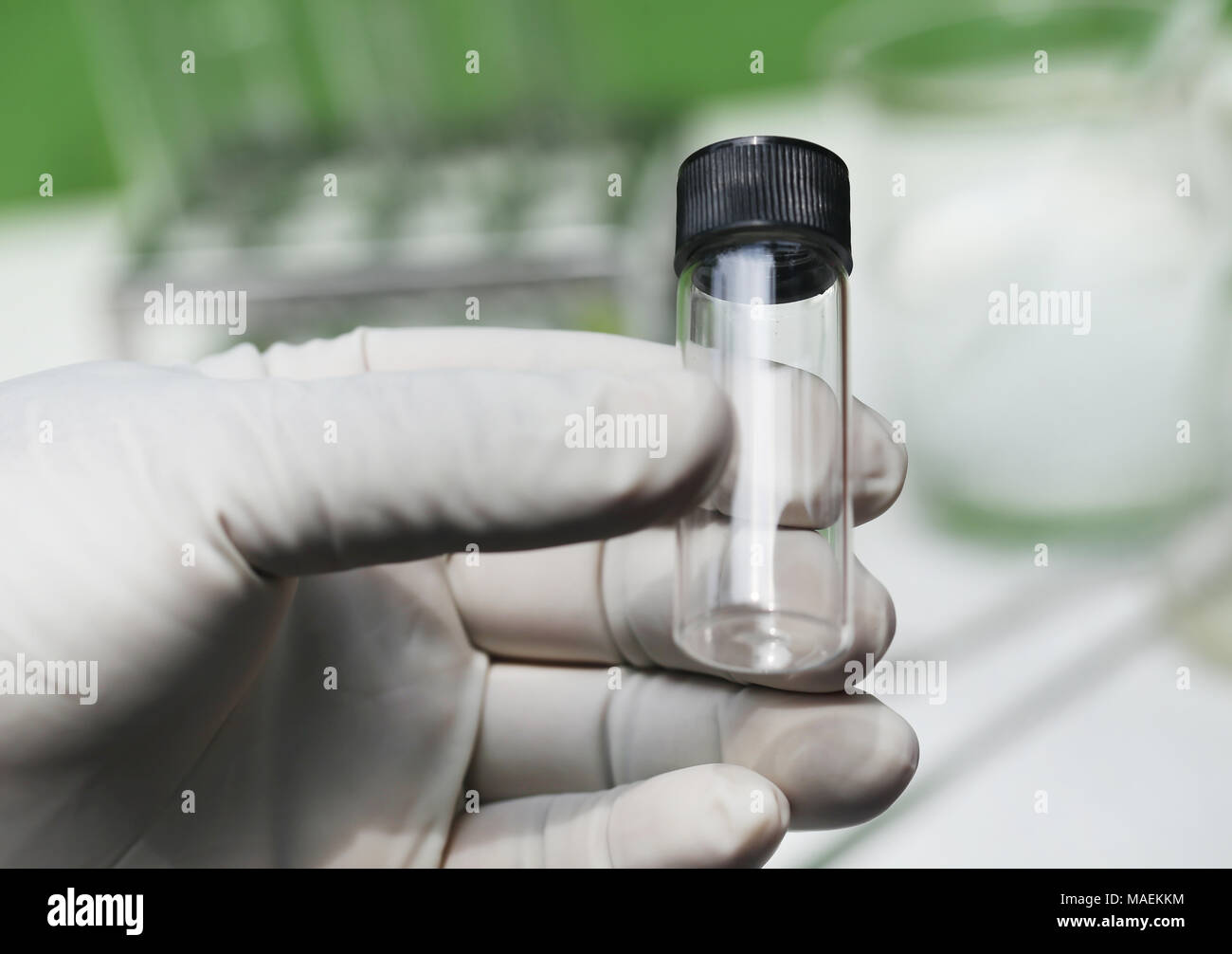 Hand holding sample tube in laboratory Stock Photo - Alamy