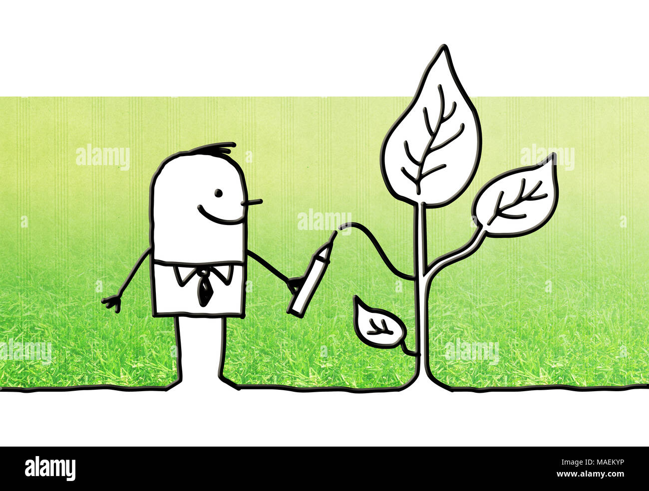 Green man line drawing hi-res stock photography and images - Alamy