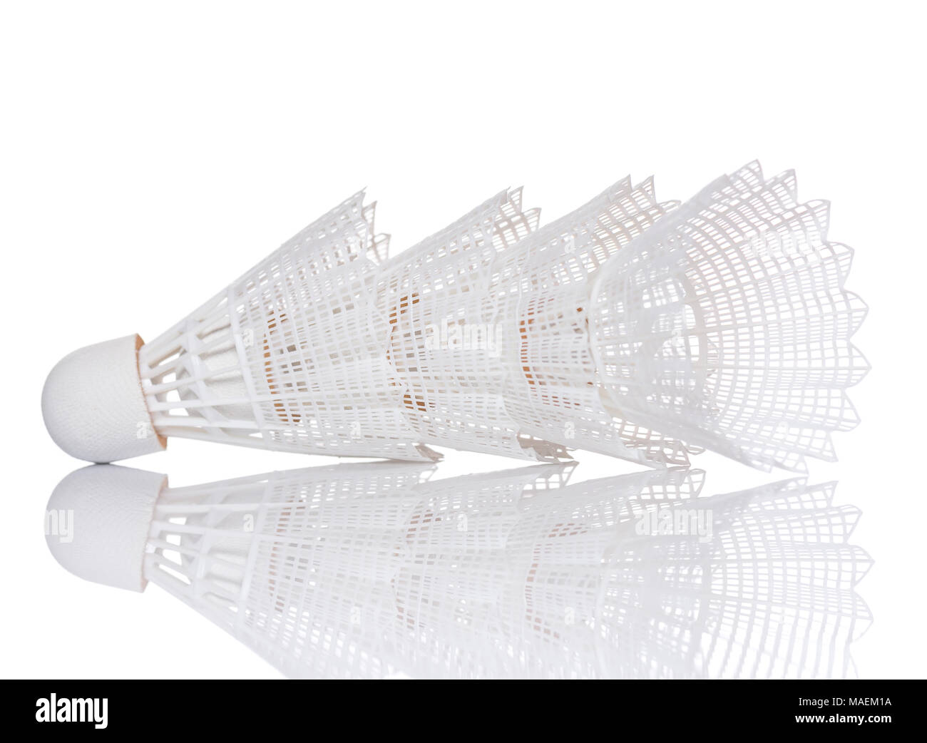 White shuttlecock for badminton Stock Photo - Alamy