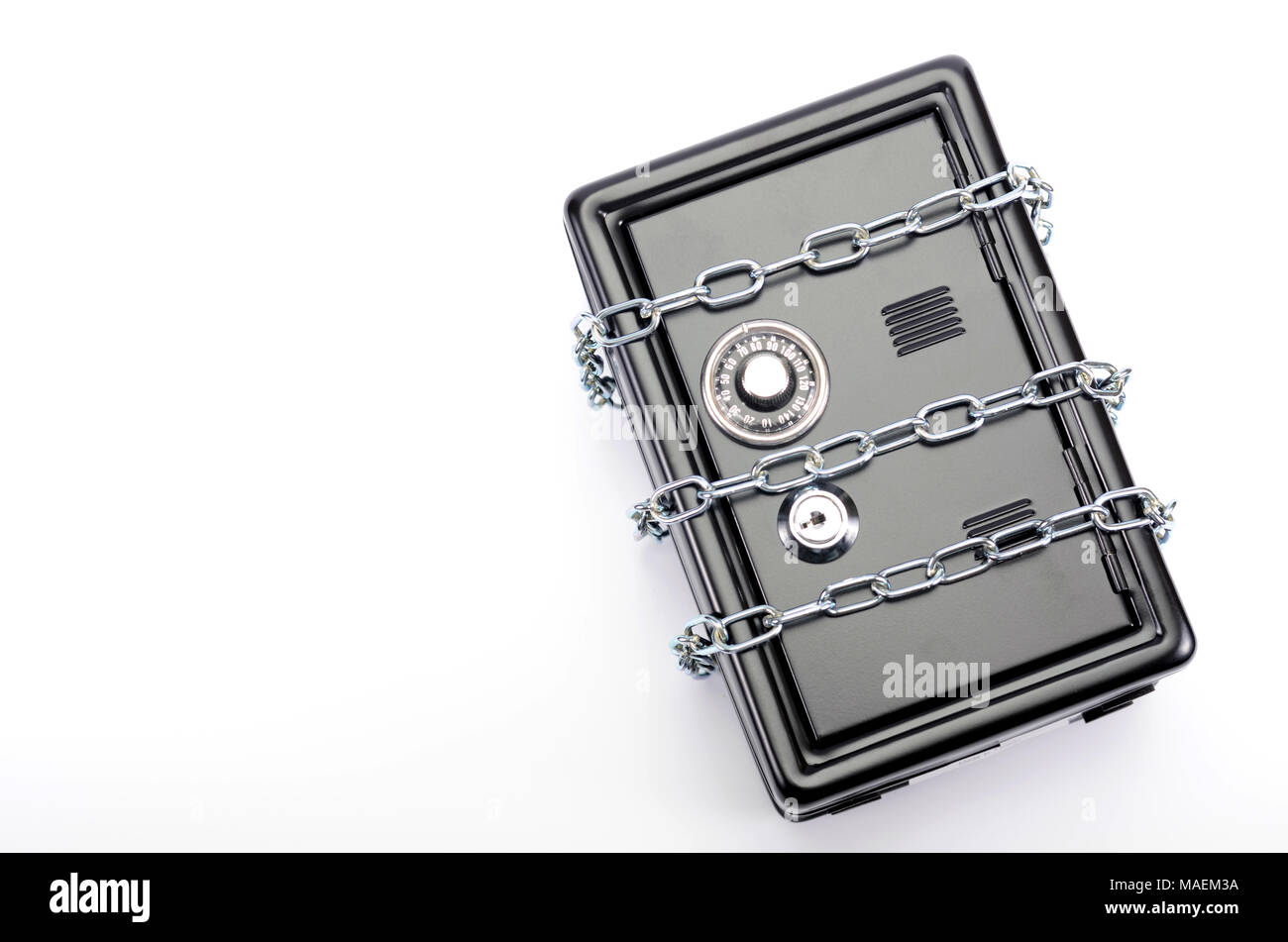 Saving your money , steel safe with money, over white background, money ...