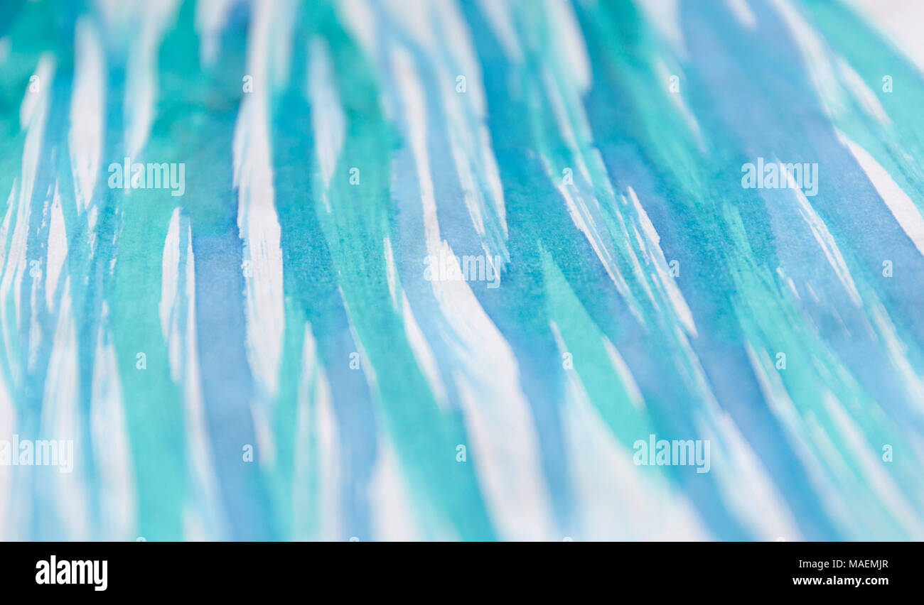 Watercolor hand drawn blue texture. Art background with soft blur ...