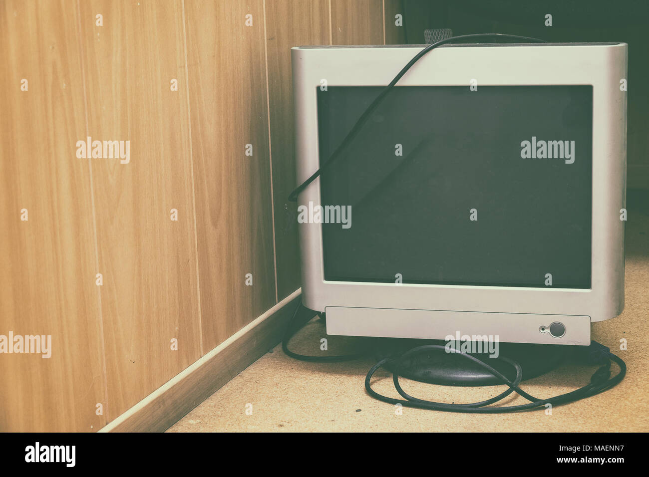 Obsolete old computer monitor Stock Photo - Alamy
