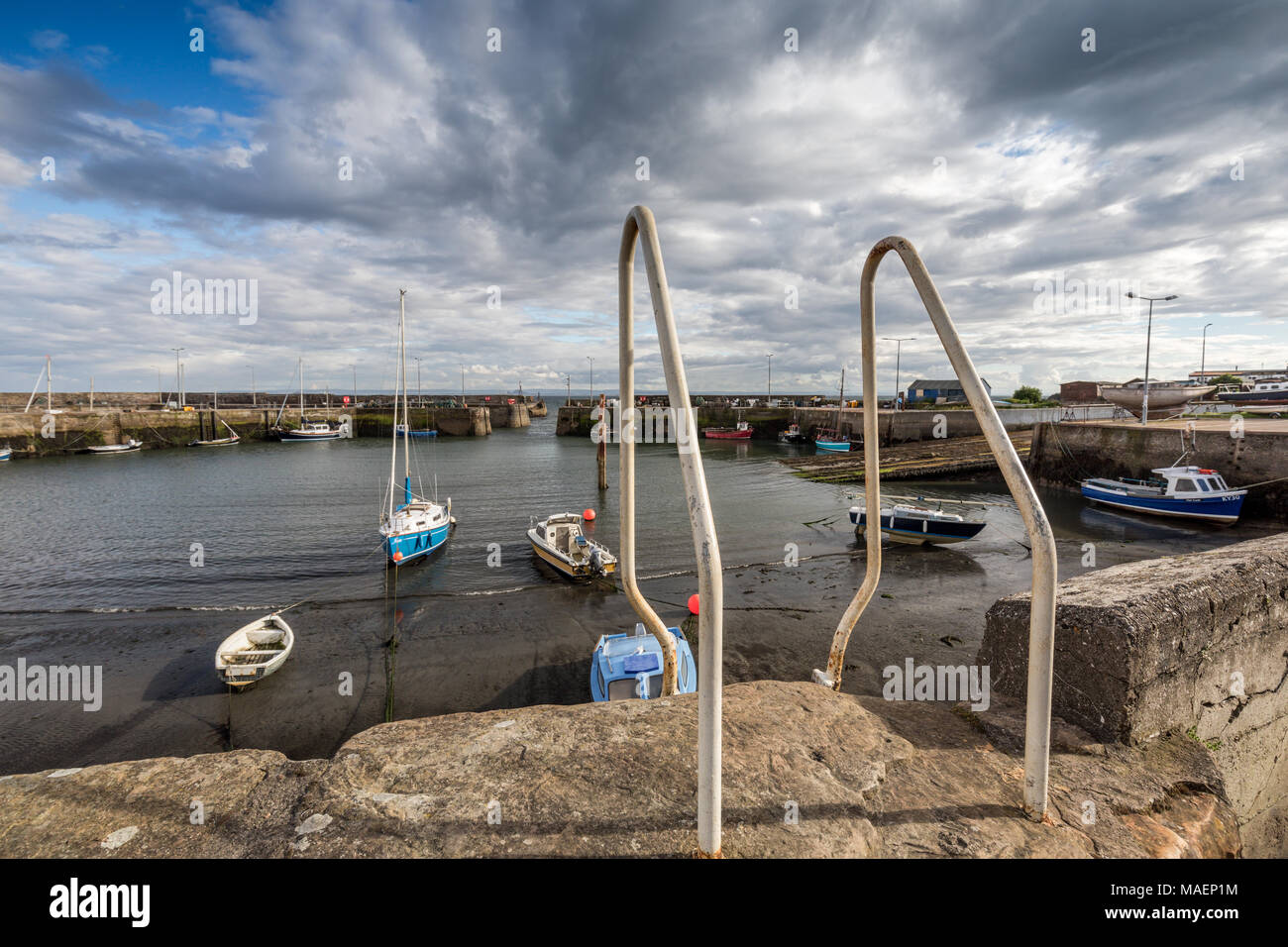 St Monans Harbour. Picturesque fishing village St Monans on the East ...
