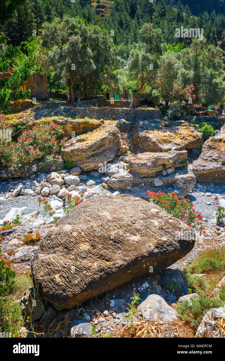 Hiking path through Samaria Gorge in Central Crete Stock Photo - Alamy