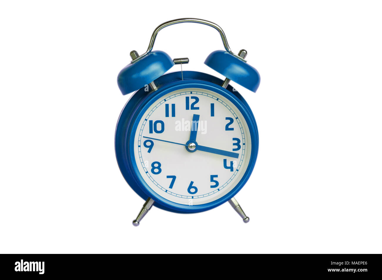 Blue retro alarm clock hi-res stock photography and images - Alamy