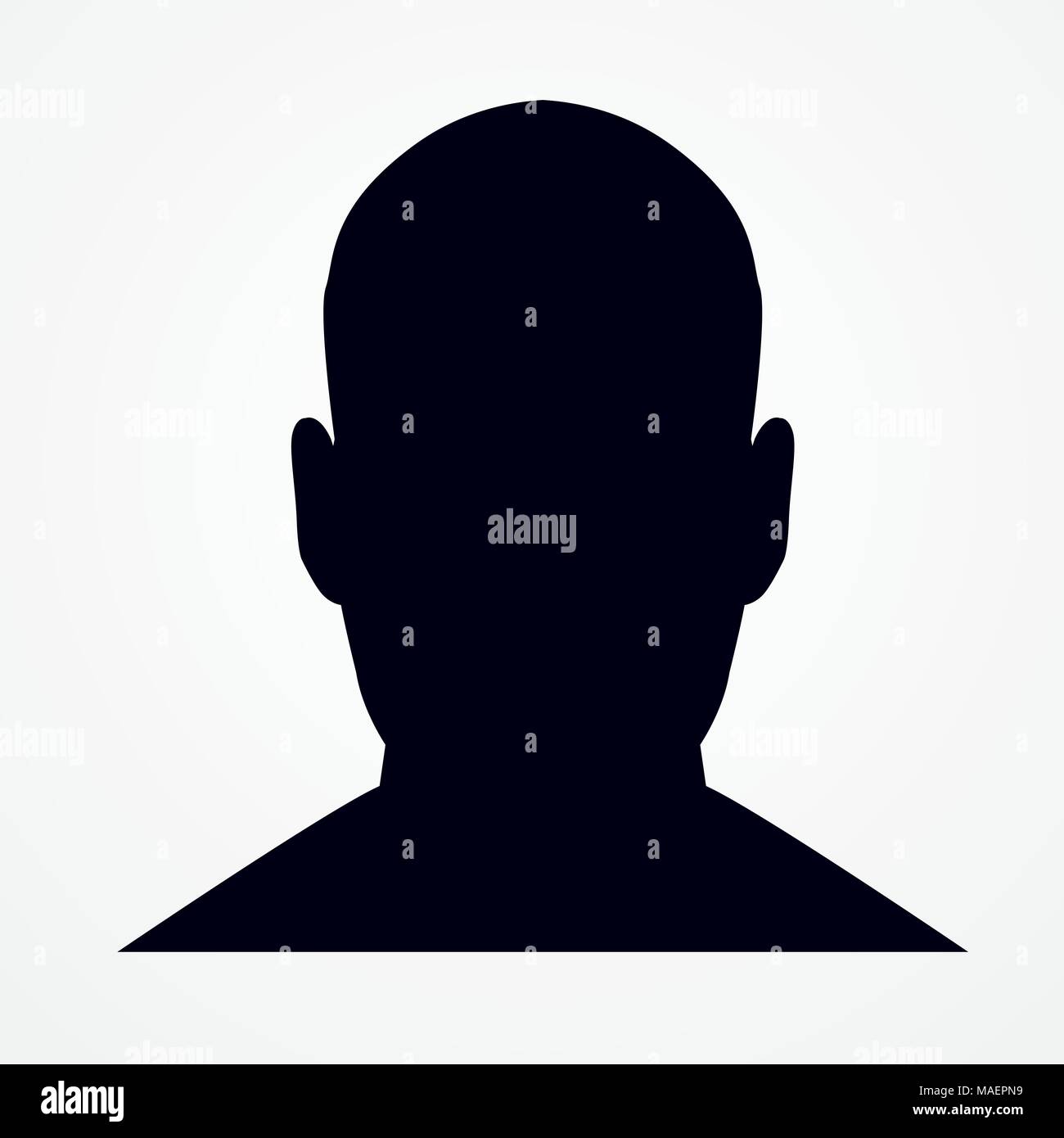 Person head front profile vector hi-res stock photography and images ...