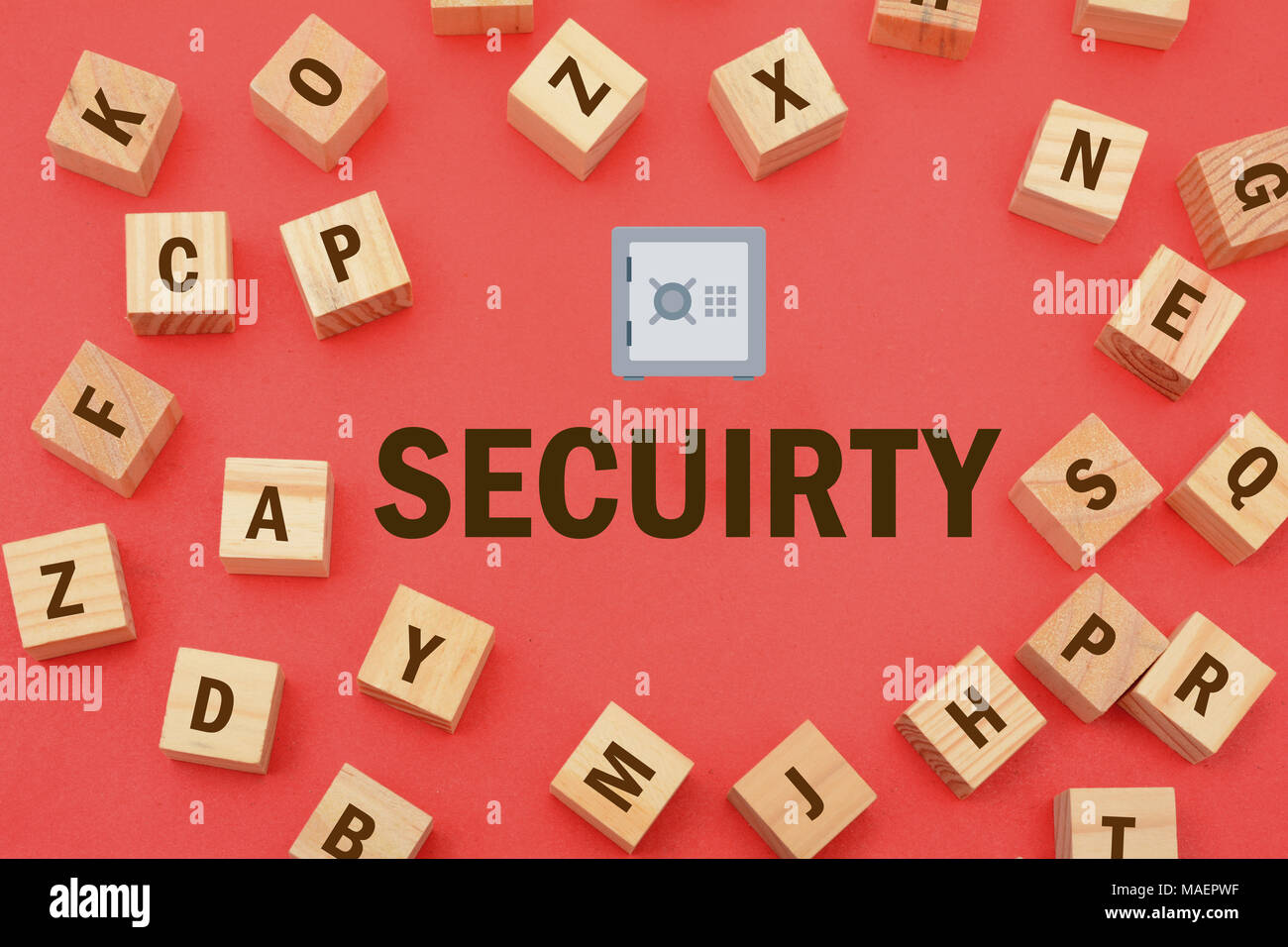 Security concept with locker icon and words around Stock Photo - Alamy