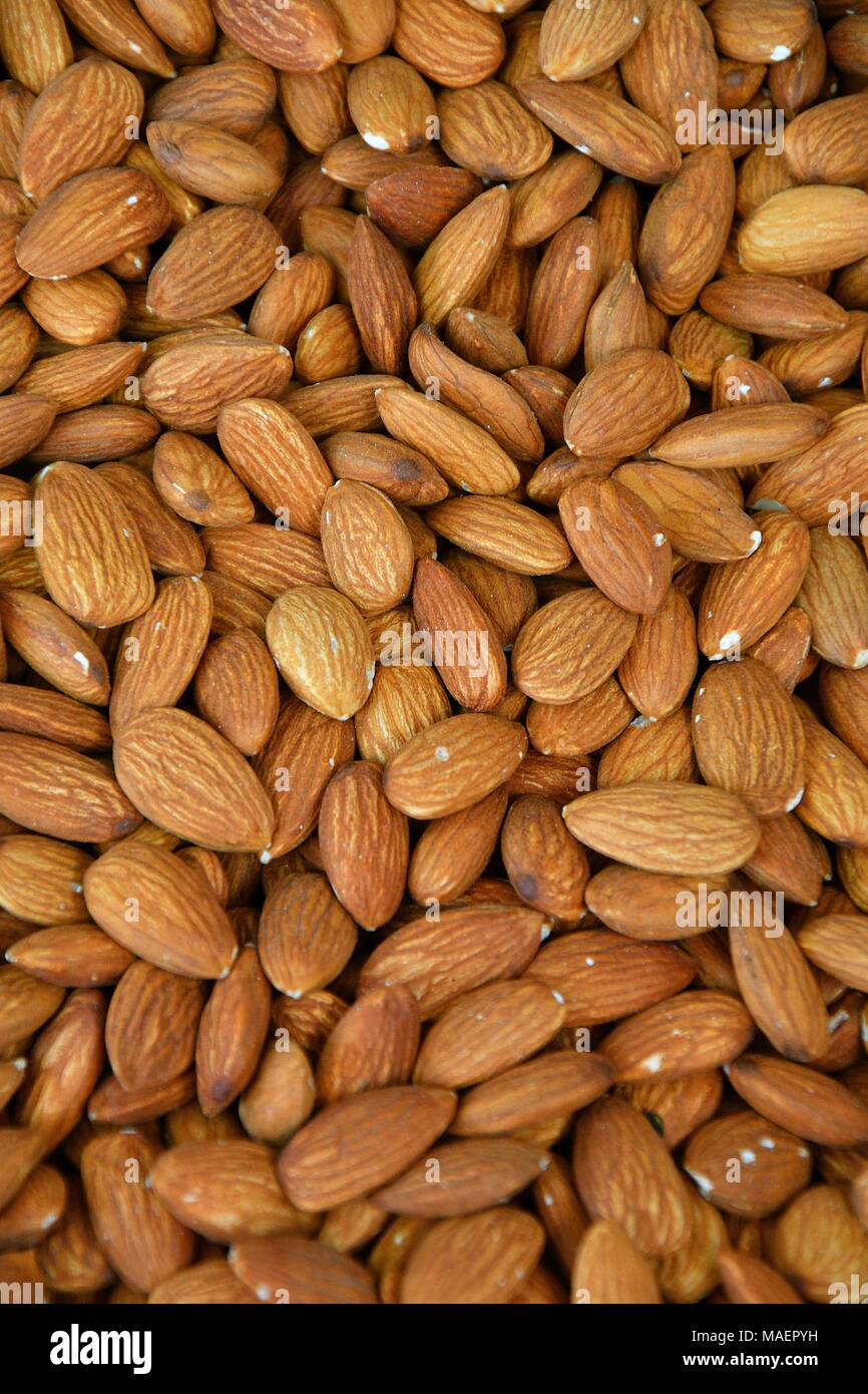Fruits roasted almonds sold at the Bazaar Stock Photo - Alamy