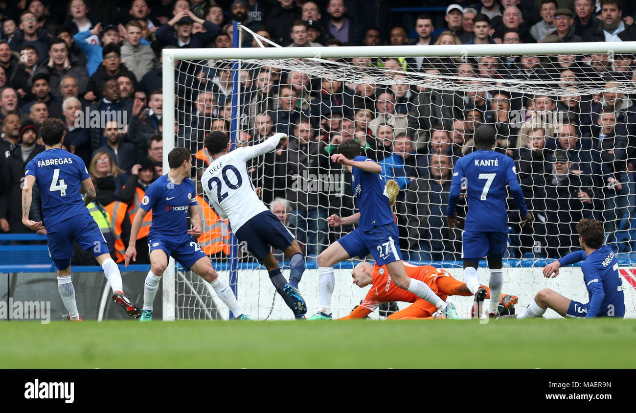 Tottenham Hotspur's Dele Alli scores his side's third goal of the game ...