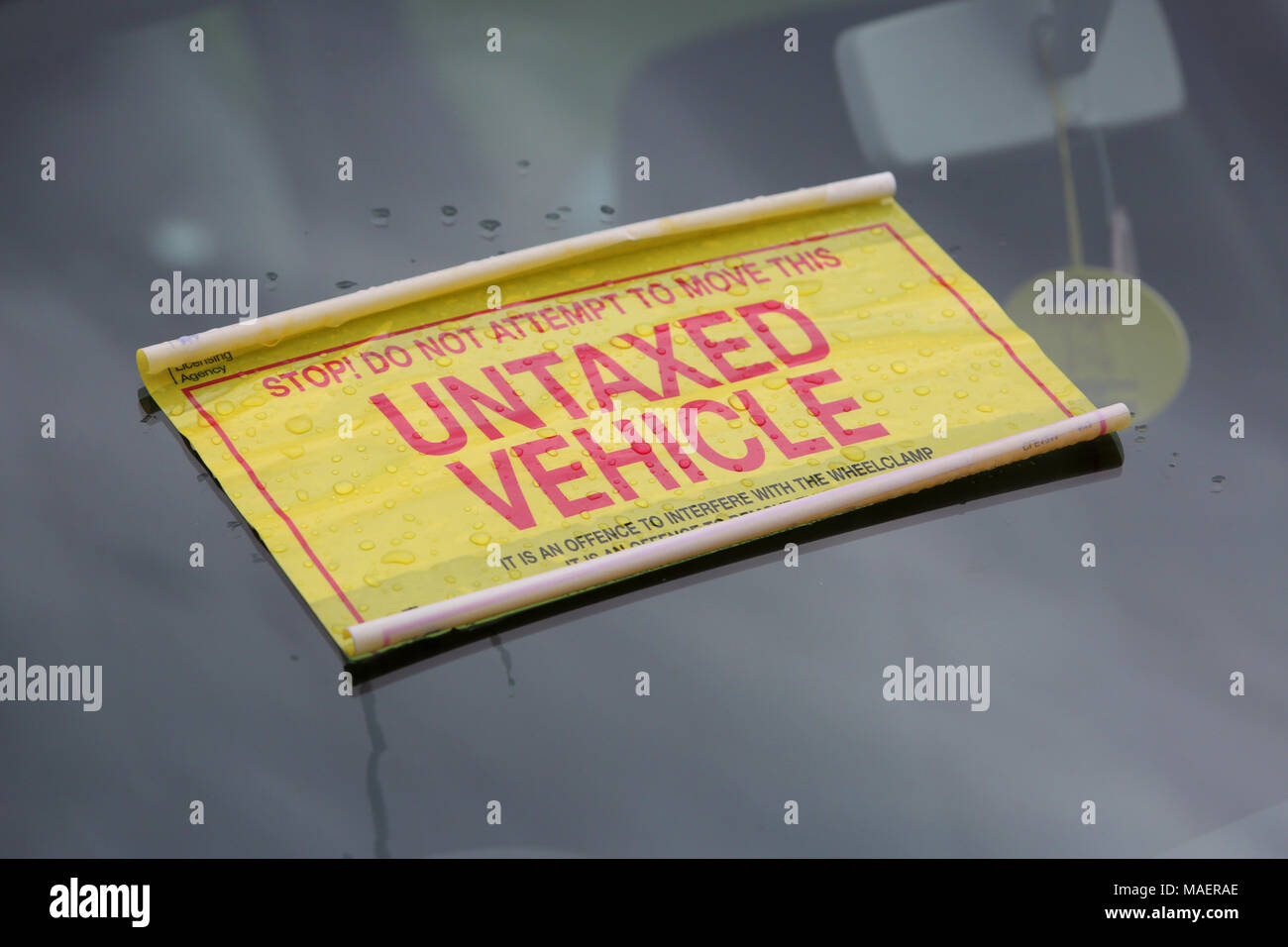 Untaxed vehicle sticker hi-res stock photography and images - Alamy